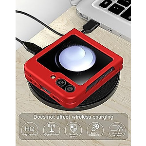 Foluu Slim Fit Case for Samsung Galaxy Z Flip 5 Case, Ultra Thin Matte PC with Non-Slip Grip Full Protection Protective Cover for Samsung Galaxy Z Flip5 5G 2023 (Red)