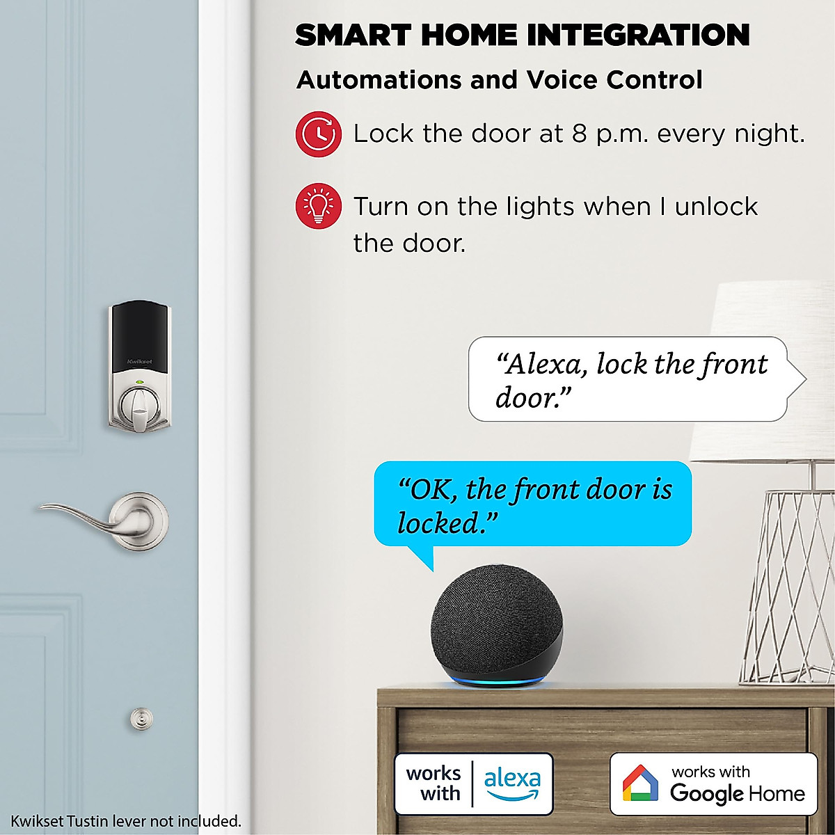 Kwikset Halo Touch Traditional Arched Wi-Fi Fingerprint Smart Lock No Hub Required featuring SmartKey Security in Satin Nickel (99590-001)