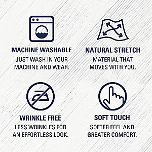 IZOD mens Regular Fit Stretch Solid Button Down Collar Dress Shirt, White, 16 -16.5 Neck 34 -35 Sleeve Large US