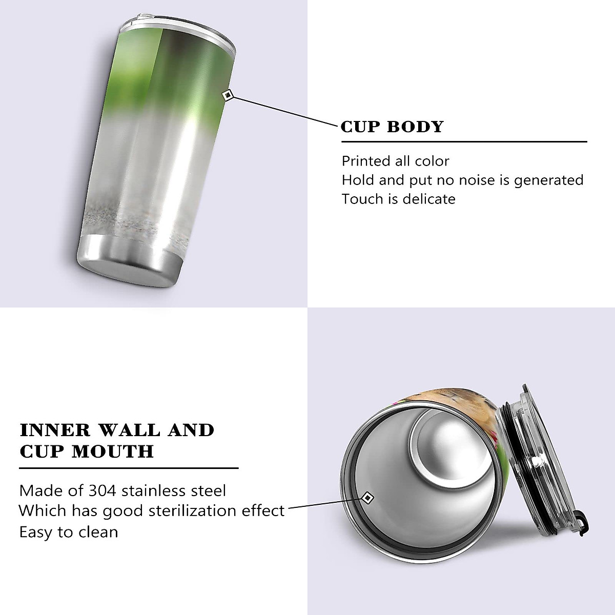 Yasala Tumbler Guinea Pig Flower Insulated Coffee Cup Beverage Container Office Travel Mug with Straw and Lid 20oz Holiday Back to School Gift