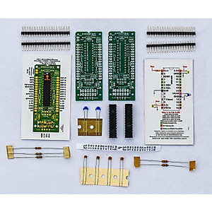 I2C / UART Smart I/O GPIO and Analog Expander for Arduino (Serial Wombat 18AB, Unassembled Kit, 2 Pack, Black Label)