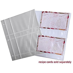 Modern Cuisine Recipe Organizer Binder Bundle with Recipe Cards and Recipe Card Protectors