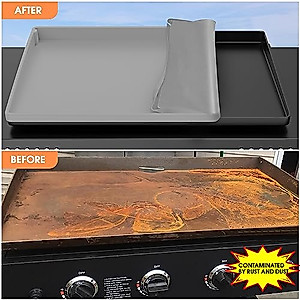 Silicone Griddle Cover for 28" Blackstone Grill -Upgraded Full-Edge Design, Heavy Duty Food Grade Silicone Griddle Mat - All Season Protective Griddle Top Cover for Blackstone Grill