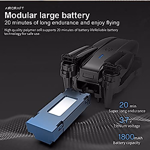 HOTOSYY UAV with dual cameras, portable, three sided obstacle avoidance, one touch takeoff/landing, fixed altitude, 360 degree rollover function (black)