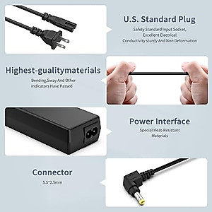 90W 19V Power Cord for Westinghouse TV, Westinghouse 24 32 40 42 46 inch UW40TA2W UW40T8LW LED TV UW32SC1W UW32S3PW UW40TC1W LD-2480 LD-4680 LD-4695 LD-3255VX LD-4255VX EW39T6MZ Power Supply Adapter