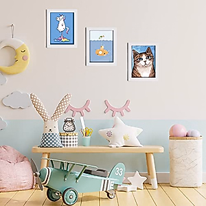 WUIRCCX 9x12 Kids Art frame,Front Opening with HD Glass,Horizontal and Vertical Art Display For Kids Artwork,Photos,Crafts,Drawing(White,2-Pack)