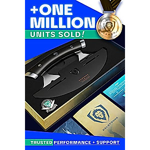 Dalstrong Ulu Knife - 7 inch - Rocking, Mincing, Slicing Meat & Herb Knife - Gladiator Series Elite - High-Carbon 5CR15MOV Steel - Razor Sharp Kitchen Knife - G10 Handle - w/Sheath