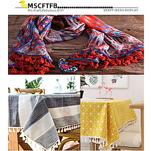 MSCFTFB 20 Yards Mini Tassel Fringe Trim,Boho Tassels Ribbon for Women,1.6inch Wide Sewing Fabric Lace for DIY Jewelry Clothing Bag Curtain Home Party Decor(Rosy Brown)