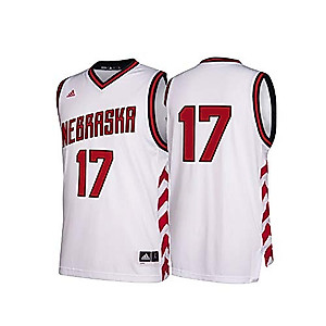 adidas Nebraska Cornhuskers NCAA 17 Hardwood Classics White Basketball Jersey (M)