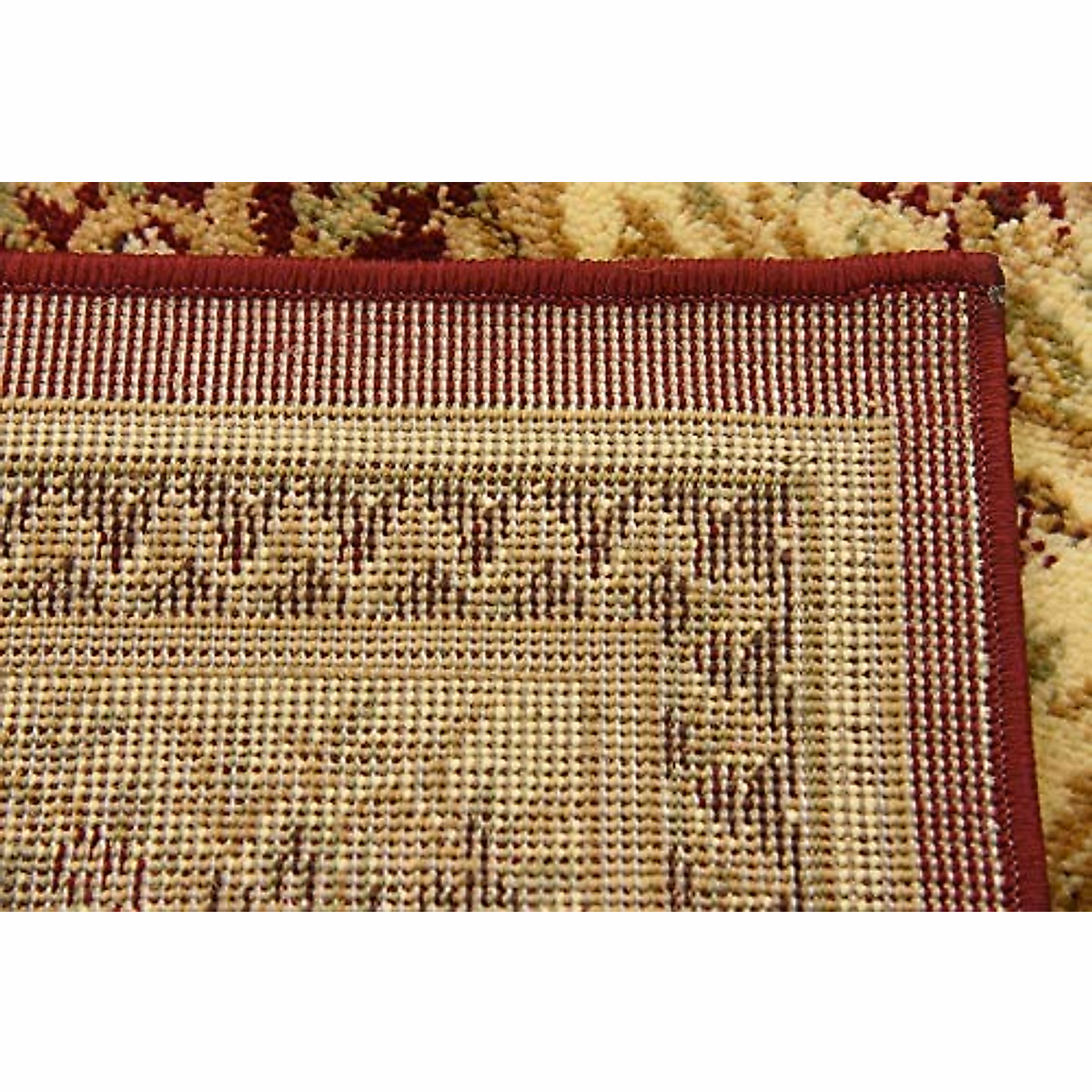 Unique Loom Versailles Collection Traditional Classic Medallion Motif Area Rug (4' 0 x 4' 0 Square, Burgundy/ Ivory)