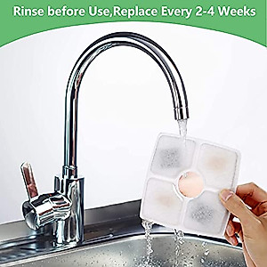 ITidyHome 12 Pack Cat Water Fountain Filters of Pet Fountain Replacement Filter, for Most 84oz/2.5L Automatic Pet Cat Dog Water Fountain Dispenser