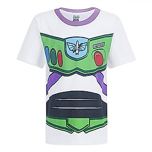 Disney Toy Story Buzz Lightyear Boys’ T-Shirt and Shorts Set for Toddler and Little Kids - White/Black