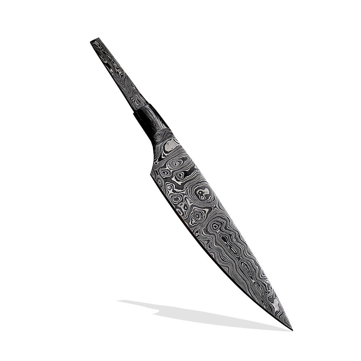 Custom Hand Forged Damascus Steel Blank Blade Chef Knife - Kitchen Knife Forged Bolster Damascus Billet Bar Handmade Knife Making Supply | Hercules Knives