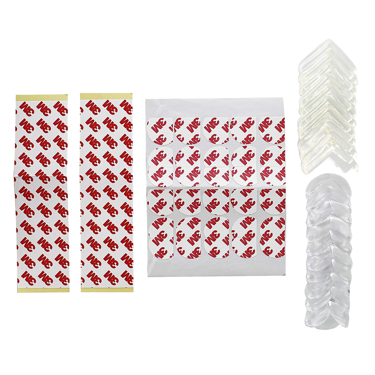 Acorn Baby Clear Corner Guards - 20pk Round and Square Baby Corner Protectors Baby Proofing Corner Guards with Adhesive