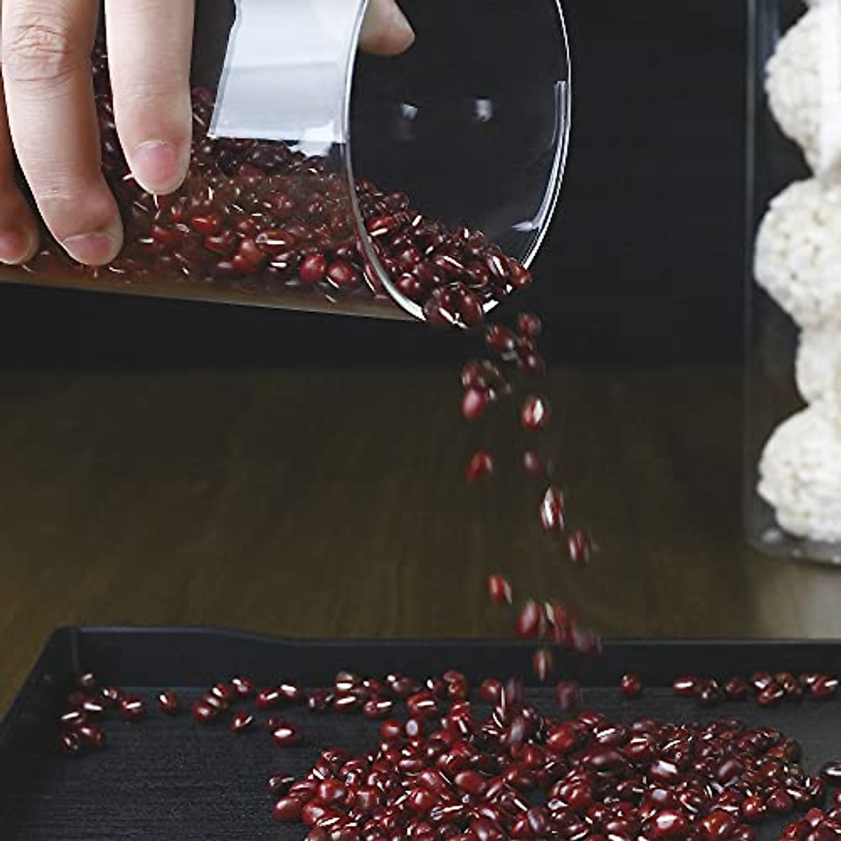 BaveL Glass Storage Jars 20 OZ/33 OZ/54 OZ,Glass Food Storage Containers Set of 3,Airtight Food Jars with stainless steel Lids, Kitchen Canisters for Serving Sugar,Candy, Cookie, Rice and Spice Jars