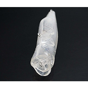 10Pc ABS Unpainted Popper Bait lipless Fishing Hard Pencil Lure Body Crankbait 9cm 14.4g Blank Lures with Free Eye