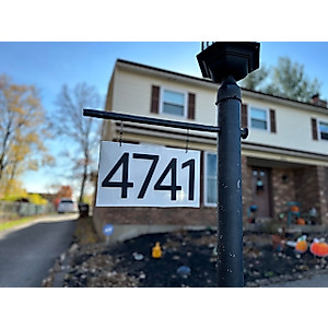 Mailbox Numbers Black - Adhesive House Numbers for Outside, 5 Inch Address Numbers for House Stick on for Apartment Door Farmhouse Mailbox Office Hotel, Frosted Matte Black Acrylic House Number 1