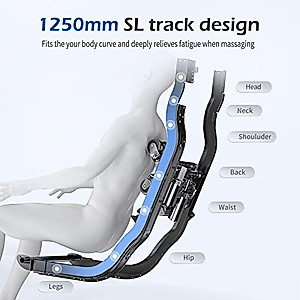 BOSSCARE Massage Chair SL Track Massage Chair Recliner, Zero Gravity Full Body Airbag Massage Chair with Body Scan Bluetooth Heat AI Control Foot Roller Handrail Shortcut Key, R8686 Gary