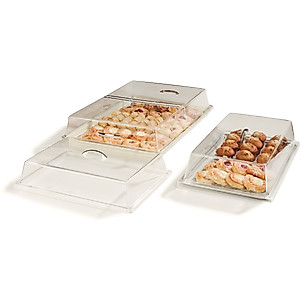 CFS SC2507 Acrylic Pastry Tray Cover, 24.37" Length x 16.62" Width x 4" Height, Clear