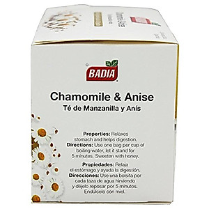BADIA Tea Chamomile and Anise 25 BG 2 Pack