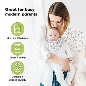 KeaBabies Burp Cloths Bundle - 5 Pack Ultra Absorbent Burping Cloth (Pink Dreams & Sweet Charm)