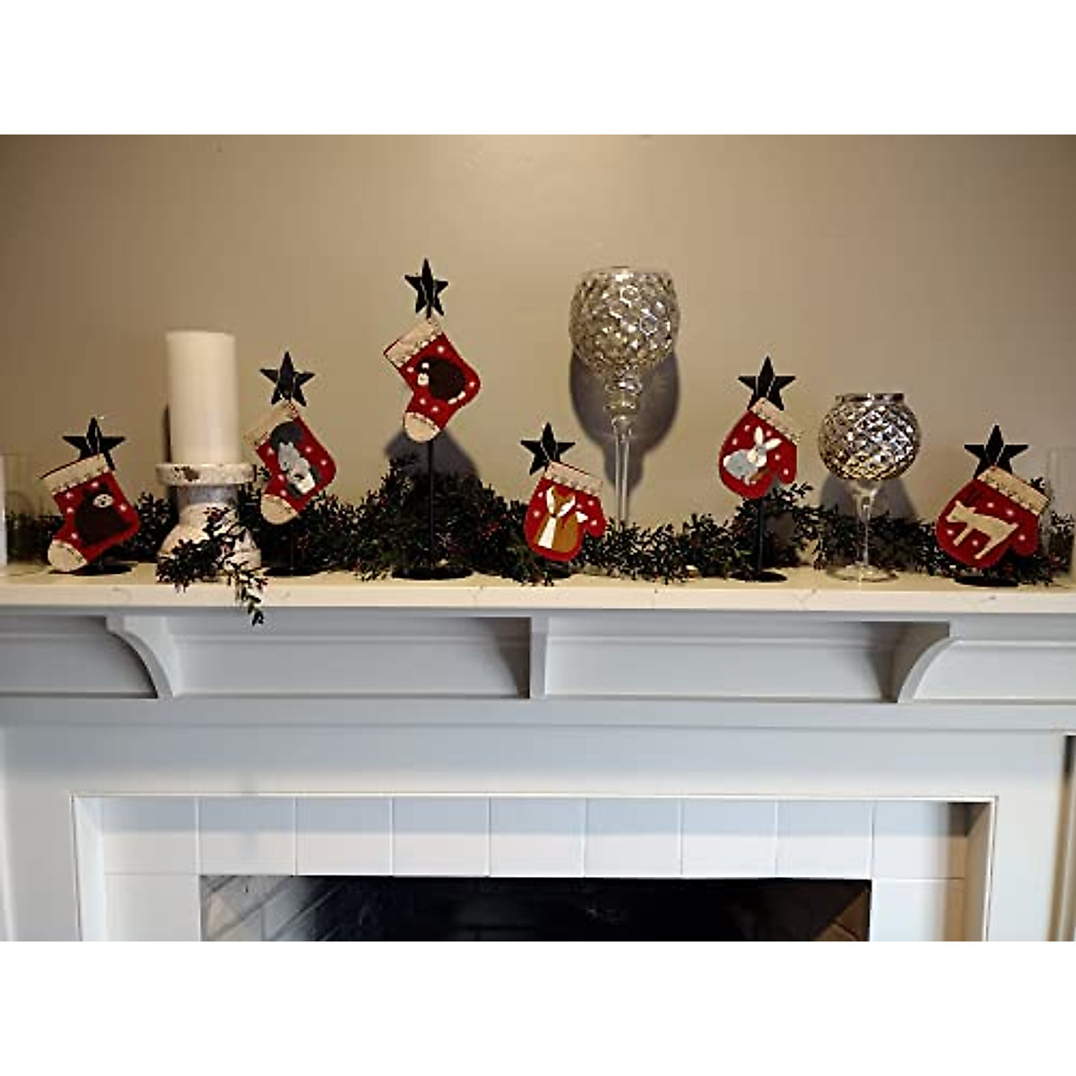 Generic, Christmas Critters Felt Ornament Kit | DIY Wool Stocking Applique from Rachel's of Greenfield, 0919