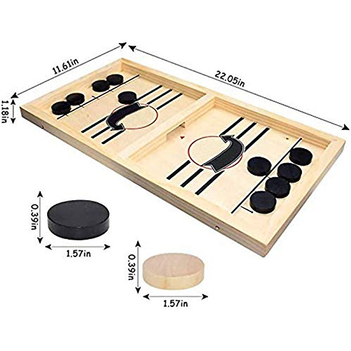 Fast Sling Puck Game Paced,Tinfence Table Desktop Battle,Winner Board Games Toys for Adults Parent-Child Interactive Chess Game (22.7 x 12.5 in)