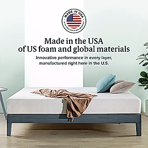 Zinus 8 Inch Green Tea Fresca Memory Foam Mattress/CertiPUR-US Certified/Bed-in-a-Box/Pressure Relieving/Made in USA, Queen