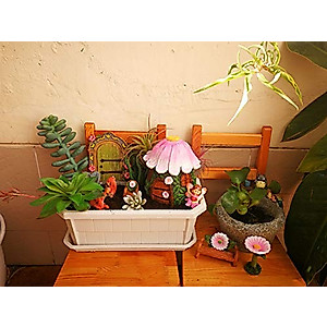 MUAMAX Fairy Garden Door Accessories Fairy Doors Wall Outdoor Mystical Miniature Garden Door for Tree Trunk (Green)