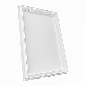 - 8" x 12" White Plastic Access Panel. Service Shaft Door Panel. Plumbing. Electricity. Heating. Alarm Wall Access Panel for Drywall. Bathroom Services Access Hole Cover. (8"x12", White)