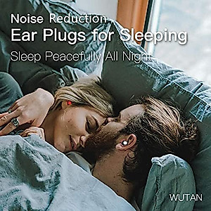 WUTAN Ear Plugs for Sleeping Noise Cancelling 14-38dB, Comfortable Soft Reusable Silicone Ear Plugs Noise Reduction Earplugs for Sleep, Snoring, Concert, Work, Travel