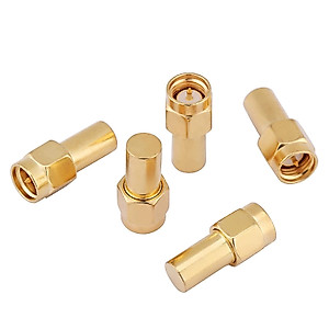 SMA Terminators, 5Pcs SMA Male Connector Coaxial Matched Terminator Termination Load 50 Ohm 2W, SMA Male Coaxial Load 50 Ω, Used for Electrical Components Instruments