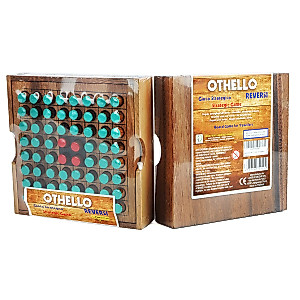 Logica Puzzles Art. Othello - Board Game in Fine Wood - Strategy Game for 2 Players - Travel Version
