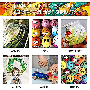 Shuttle Art Acrylic Paint Set, 15 x 12ml Tubes Artist Quality Non Toxic Rich Pigments Colors Perfect for Kids Adults Beginners Artists Painting on Canvas Wood Clay Fabric Ceramic Crafts