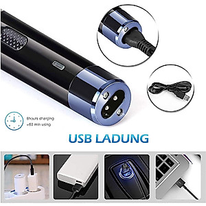 XIXIANDASHA Ear and Nose Hair Trimmer Clipper for Men Women, 4 in 1 USB Rechargeable Professional Electric Eyebrow and Facial Hair Trimmer with Waterproof Head Double-Edge Stainless Steel Blade