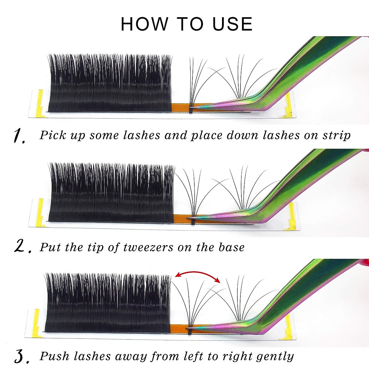Eyelash Extension C CC D DD curl Easy Fan Volume Lashes .03 .05 .07 .10 Eyelash Extensions Blooming Self Fanning Volume Lash Extensions 9 to 25mm (D-0.07,12-17mix)