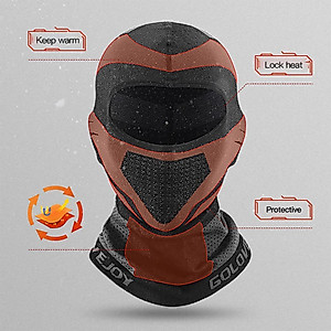 Zsling Ski Mask, Balaclava Winter Full Face Mask for Men and Women Cold Weather Gear -Skiing, Snowboarding, Motorcycle Riding Running Black