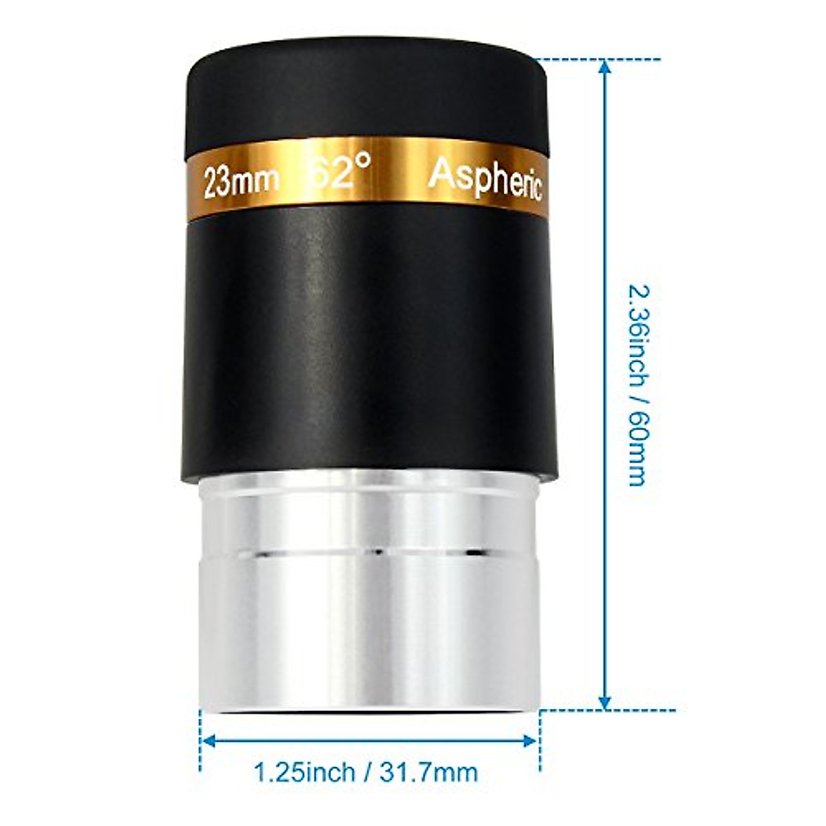 SVBONY Telescope Lens 23mm Telescopes Eyepieces Wide Angle 62 Degree Aspheric Eyepiece Fully Coated Lens for 1.25 inches Astronomic Telescopes