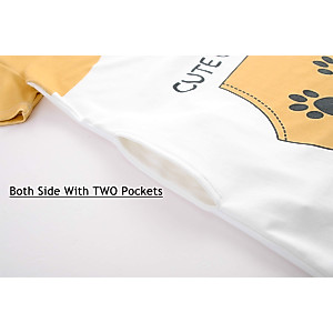 Hupohoi Big Girls' Cute Cartoon Sleepshirt Lovely Corgi Nightgowns Summer Sleepwear Corgi 14(US 11-13 Years)