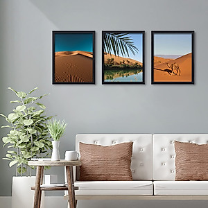 Giftgarden 11x14 Picture Frame Set of 4, Matted to 8x10 or 9x12 Photos with Double Mats, Display 14x11 Poster without Mat, Wall or Tabletop, Black