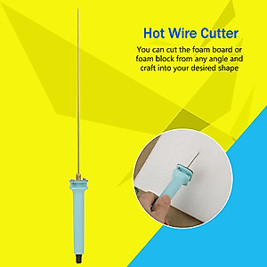Foam Cutting Pen, Electric Foam Cutter Polystyrene Cutting Machine Pen Kit Foam Cutting Tool Hand Held Engraver, Craft Hot Knife Styrofoam Cutting Pen (Power Adapter not Included) (25cm(15v 2A))