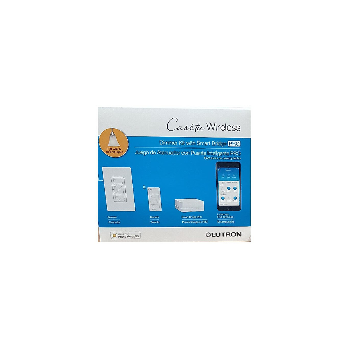 Lutron 1111111221 Caseta Pro Wireless Smart Bridge Home Lighting Kit