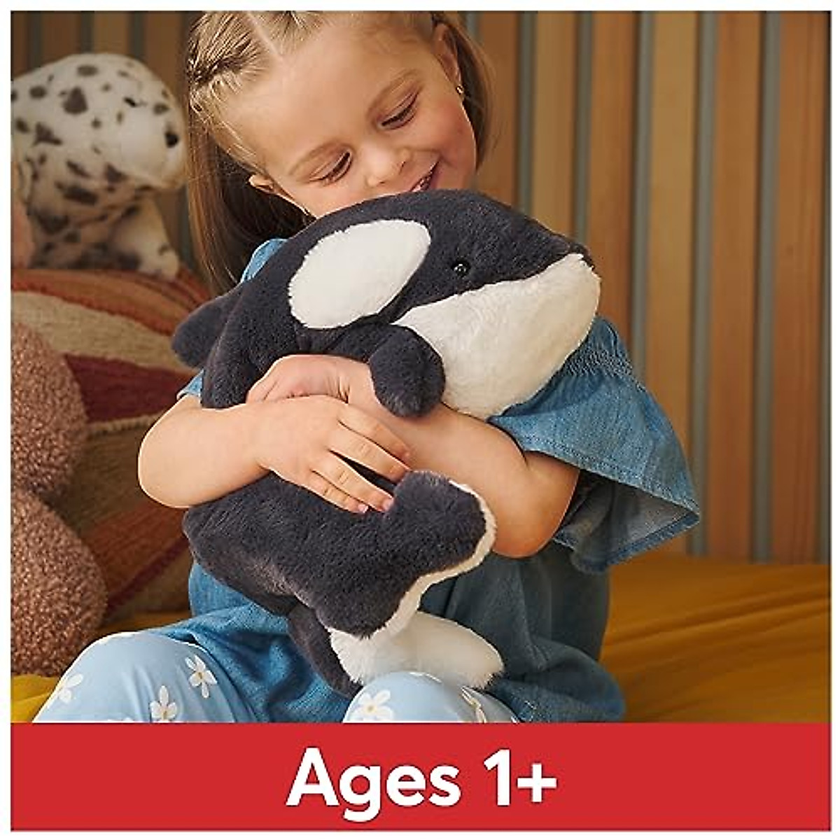GUND Flynn Orca Whale Plush, Premium Whale Stuffed Animal for Ages 1 and Up, Black/White, 10”