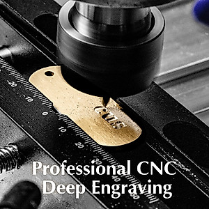 Personalized Keychains for Men or Women, Deep Engraved Metal Keychain, Custom Solid Brass Key Chain for Car Keys, Father's Day Gift Keyrings