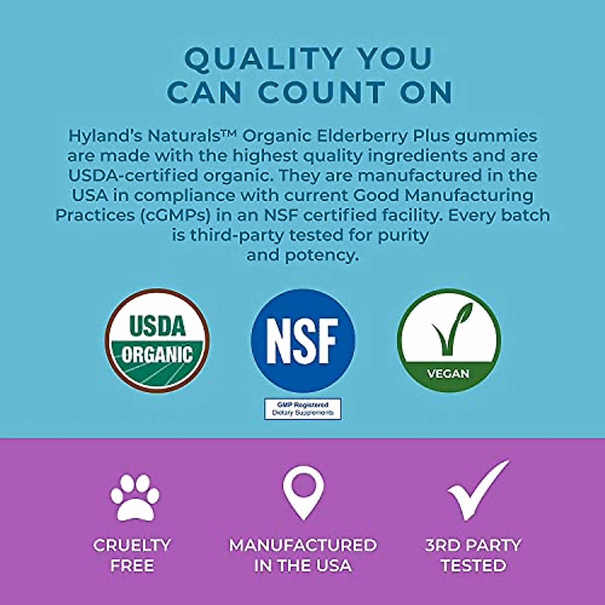 HYLAND'S Naturals Adult & Kids Organic Elderberry Plus Gummies, Organic Black Elderberry with ZINC & Vitamin C, Immune Support for Adults &Children, 60 Vegan Adult Gummies + 48 Vegan Kids Gummies