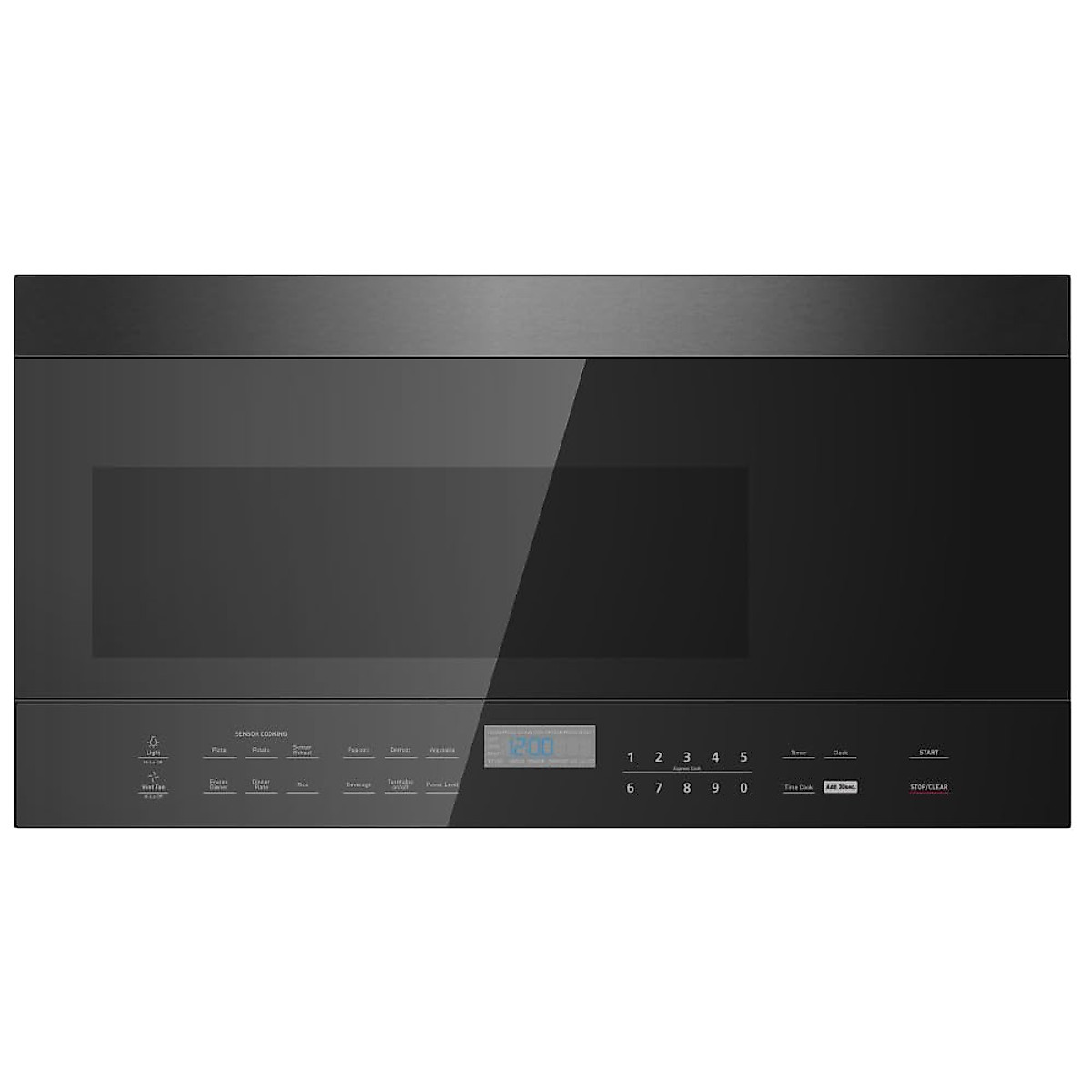 Black+Decker 1.6 Cu. Ft. 1000 Watt Over The Range Microwave Oven with LED Display, Child Safety Lock, Black