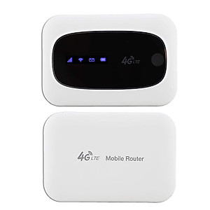 4G LTE Mobile WiFi Modem Mini Wireless Mobile Router Portable Pocket WiFi Router Hotspot for Indoor/Outdoor, Travel Partner Modem WiFi Gaming Router(White)