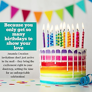 Our Little Bookworm Reading Book Lover Birthday Party Invitations, 20 5x7 Fill In Cards with Twenty White Envelopes by AmandaCreation