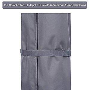 SUPERJARE Patio Umbrella Cover with Rod for 7 to 11 Ft Umbrellas & 15 Ft Double-Sided Umbrellas, 600D Protective Waterproof Cover with Zipper, Gray