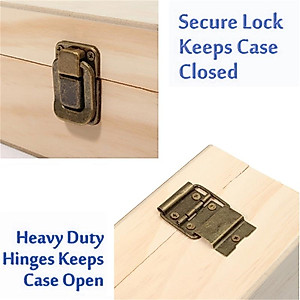 xixibuy Wooden Essential oil kit, Essential oil holder, Essential oil storage organizer Travel Display, Holds 68 Bottles with Oil opener, Stickers, Perfume test paper